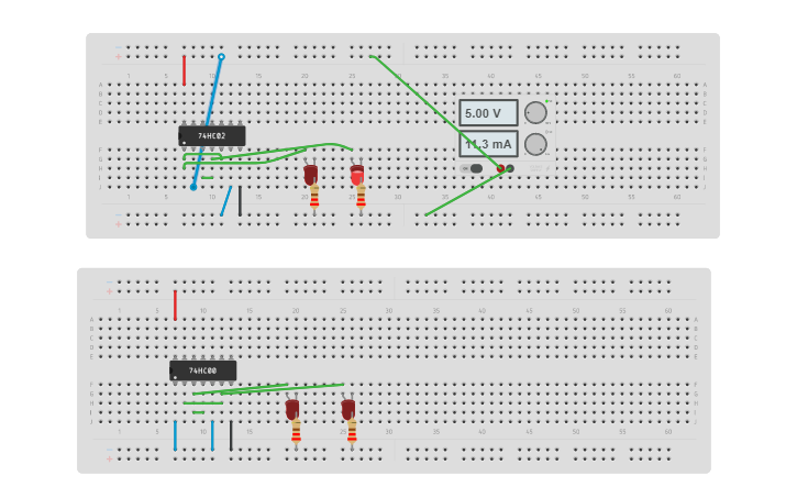 Circuit design FLIP-FLOP | Tinkercad