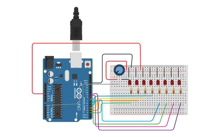 Circuit design Taller práctico 5 | Tinkercad
