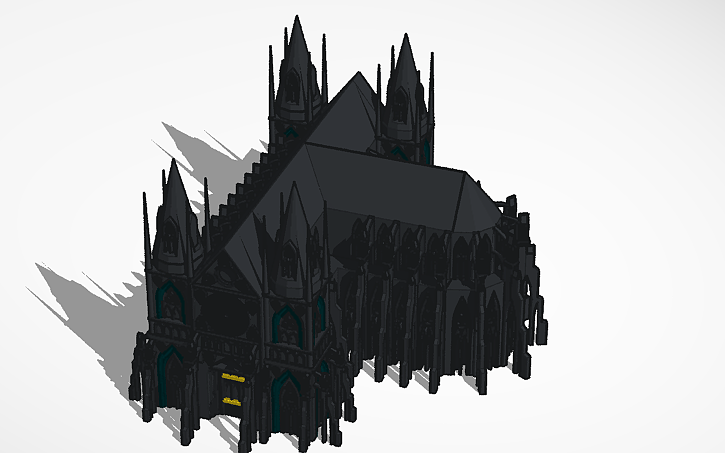 3D design Dark Gothic cathedral - Tinkercad