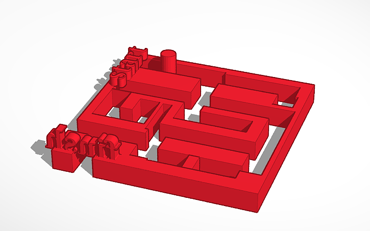3D design maze | Tinkercad