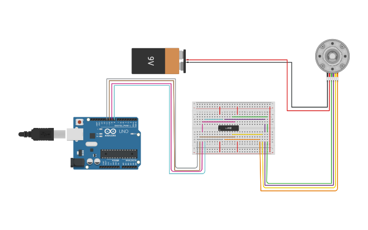 Circuit design Motor Stepper Navis | Tinkercad