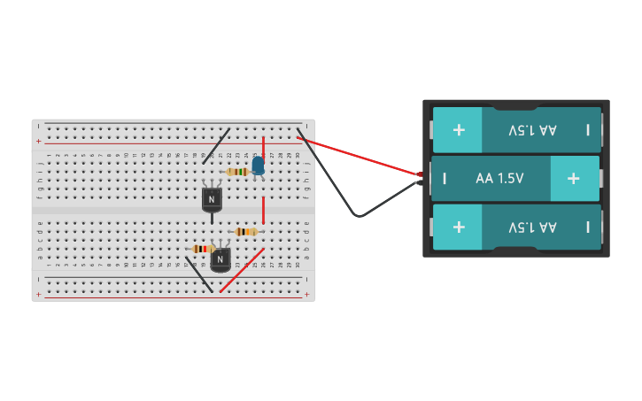 Circuit design Circuito Par Darlington. - Tinkercad