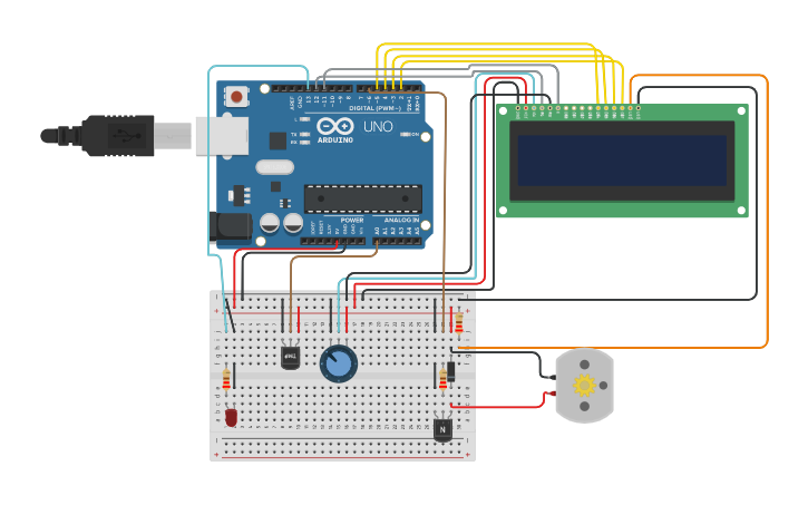 Circuit design Automatic Room Temperature Controller - Tinkercad