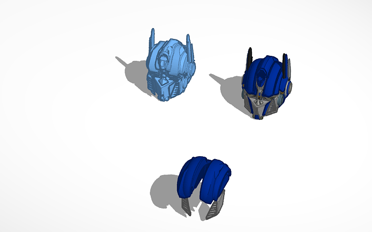 3D design Optimus Prime head - Tinkercad