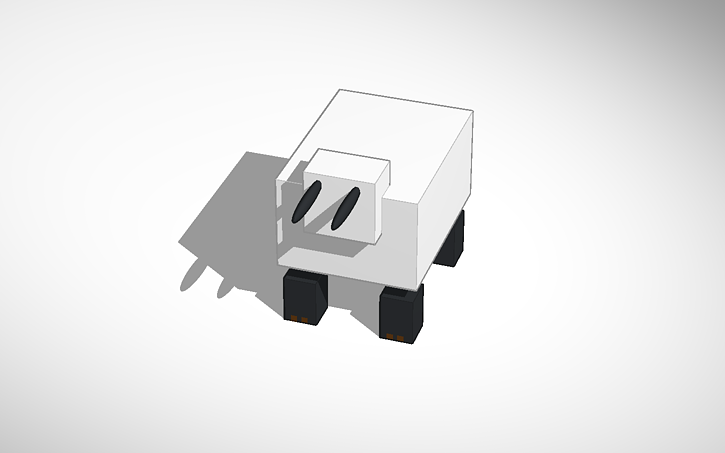 3D design Minecraft sheep with no face | Tinkercad