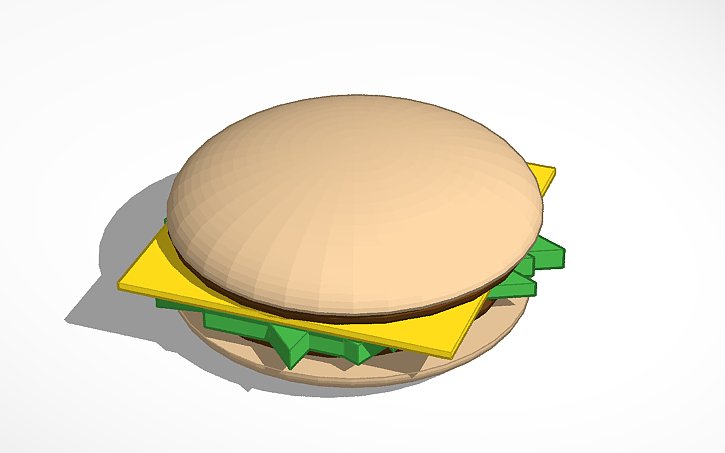 3D design burger - Tinkercad