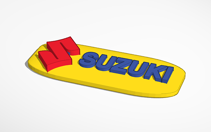 3D design LOGO SUZUKI - Tinkercad