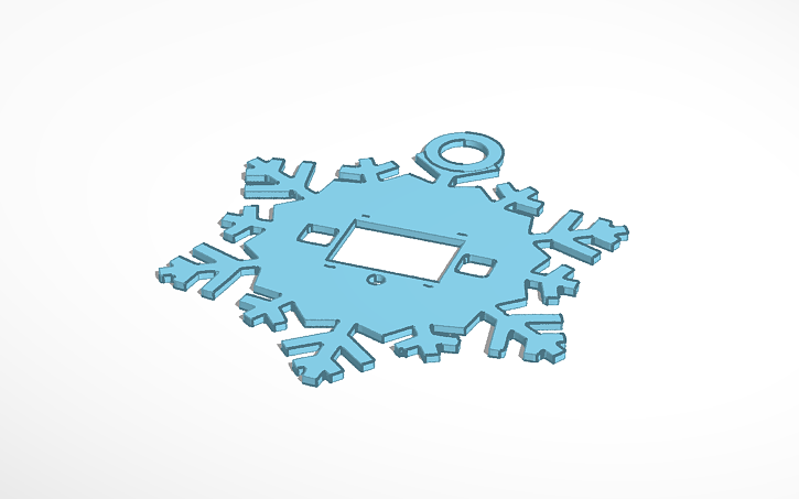 3D design MicroBit Snowflake - Tinkercad