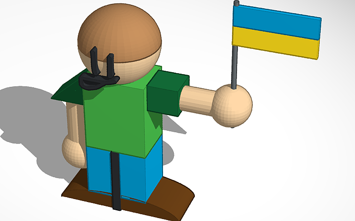 3D design creativeP1zza supports Ukraine | Tinkercad