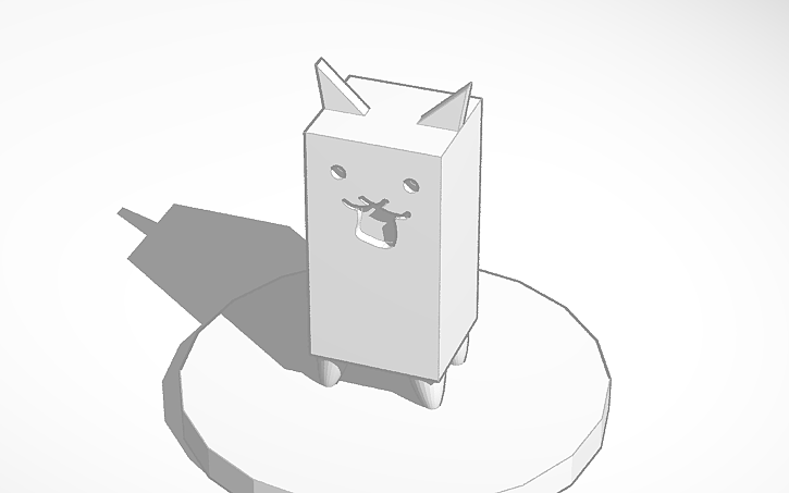 3D design Battle Cats - wall cat - Tinkercad