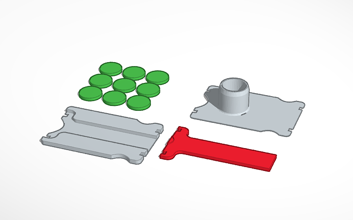 3D design Coin Launcher - Tinkercad