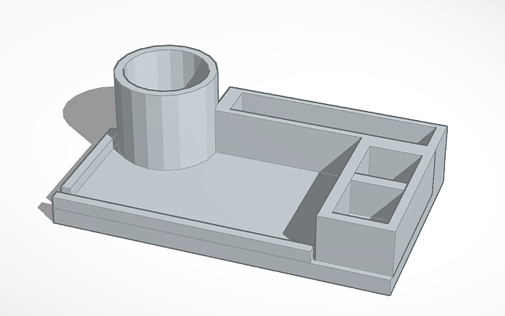 3D design desktop organizer | Tinkercad