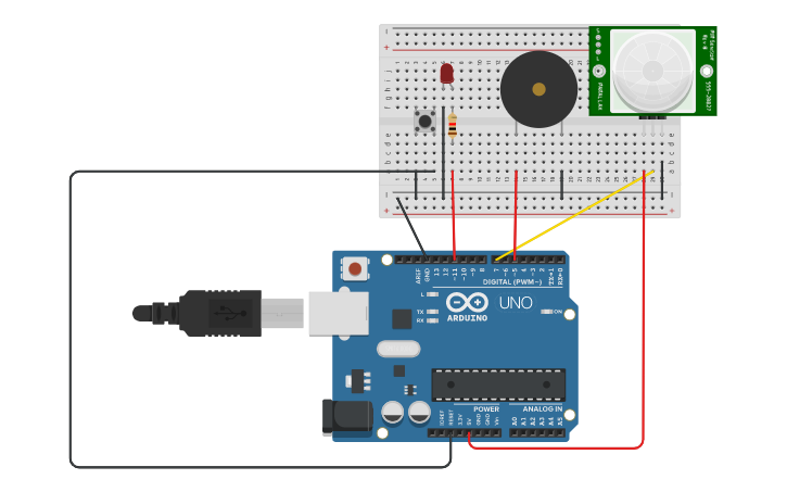 Circuit design Alarme Tcc | Tinkercad