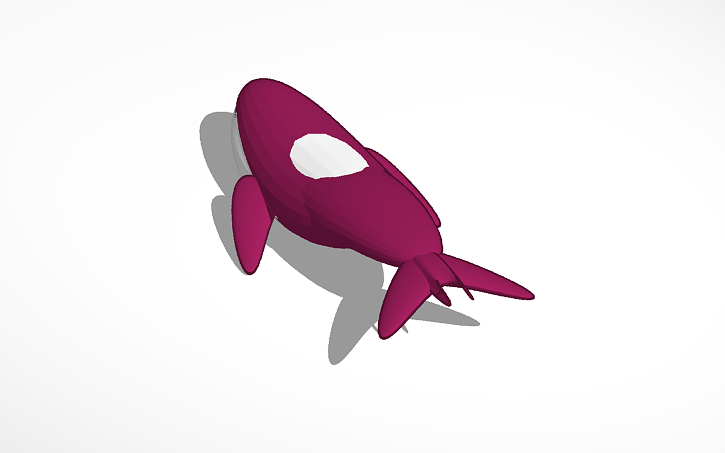 3D design whale - Tinkercad