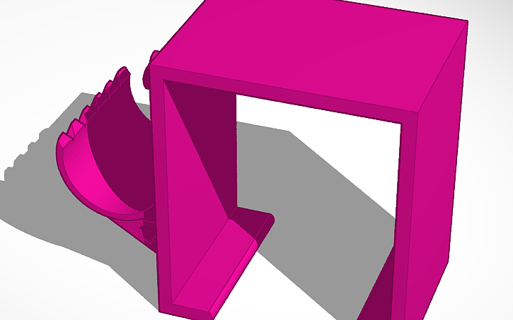 3D design shower towel holder hers - Tinkercad