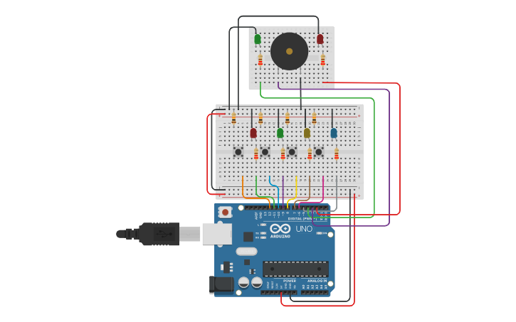 Circuit design Simon says (Domashnaa) | Tinkercad