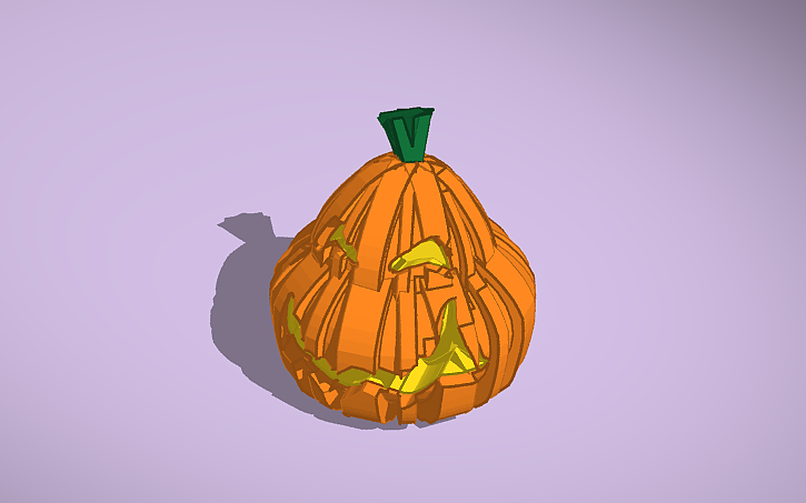 3D design Carved pumpkin - Tinktober, Day 4 - Tinkercad