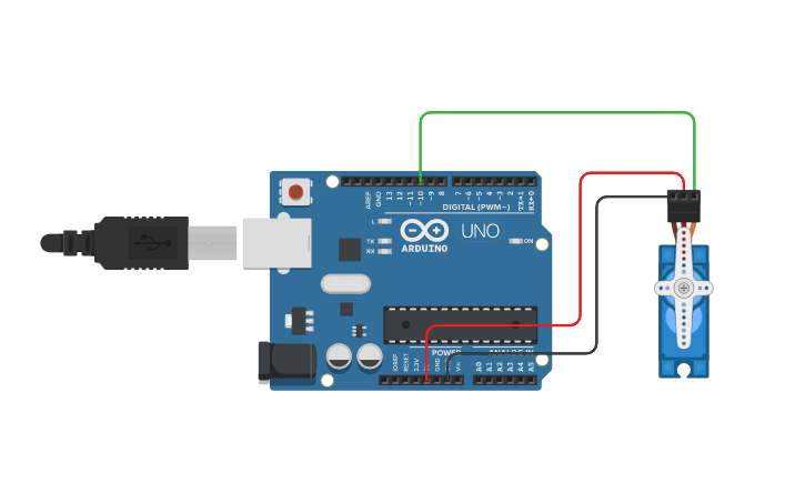 Circuit Design Servo Setup Tinkercad