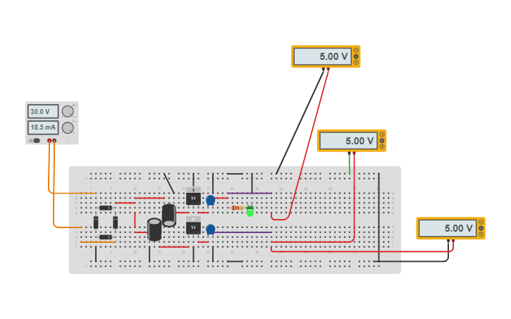 Circuit design Fuente de Voltaje AC-DC - Tinkercad