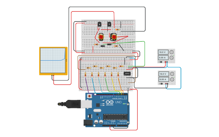Circuit design DAC - Tinkercad