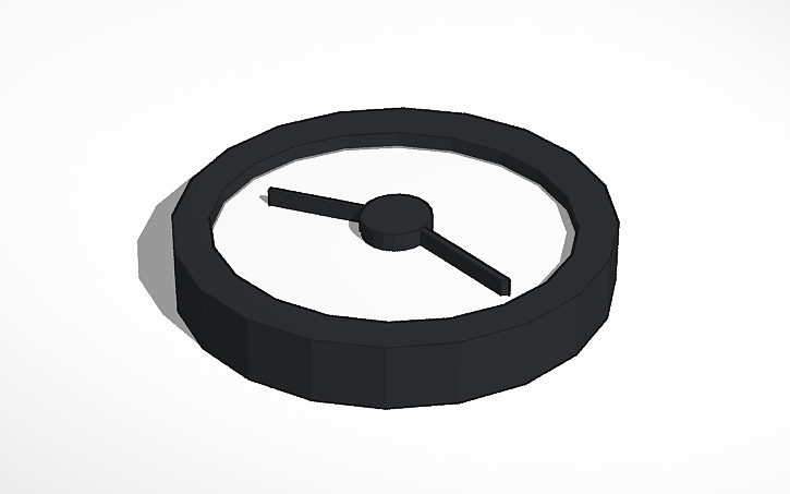 3d Design Clock Tinkercad