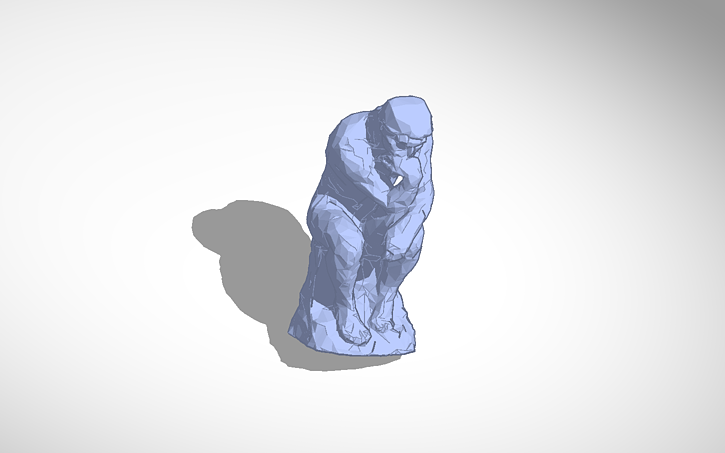 3D design The Thinker - Tinkercad