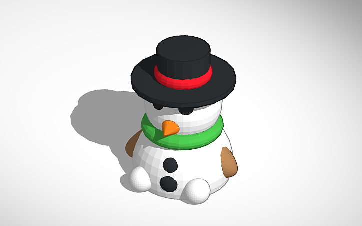 3D design SNOWMAN!!! | Tinkercad