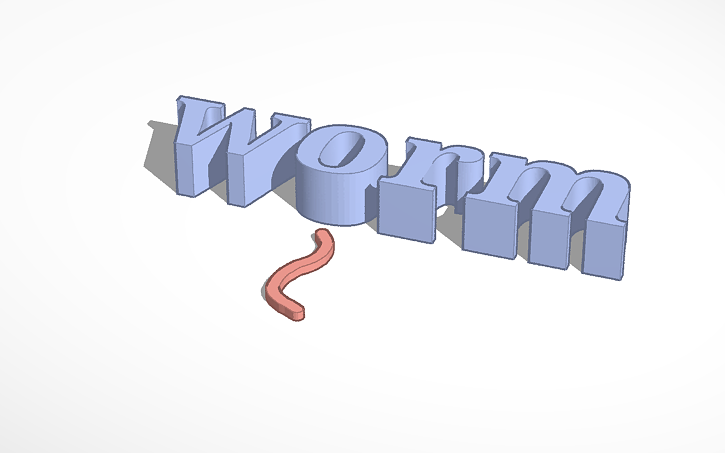 3D design worm! | Tinkercad