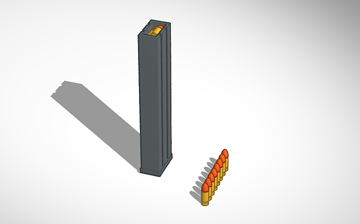 3D design 9mm 32 stick mag | Tinkercad