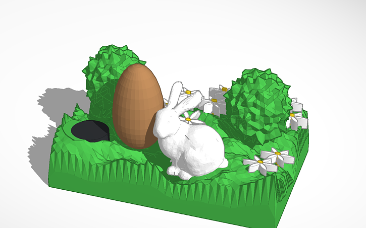 3D design the easter bunny smaller - Tinkercad