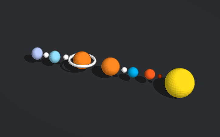 3D design The Solar System in Sim Lab - Tinkercad
