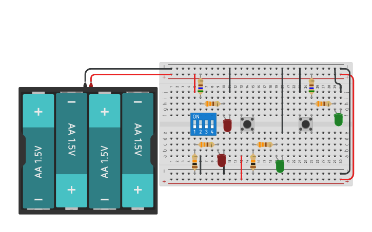 Circuit design Interruptores - Clase 6 | Tinkercad