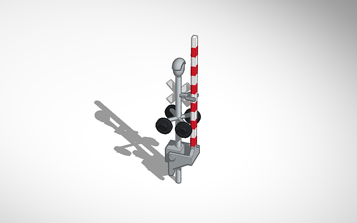3D design Mechanical Railroad Crossing - Tinkercad