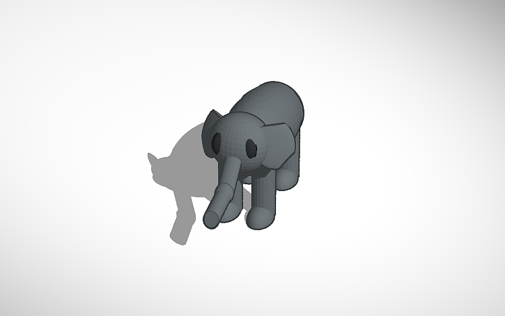 3D design Elephant - Tinkercad