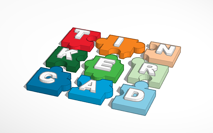 3D design ™TINKERCAD© Puzzle - Tinkercad