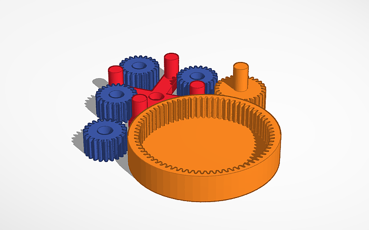 3D design Planetary gearbox #4 - Tinkercad