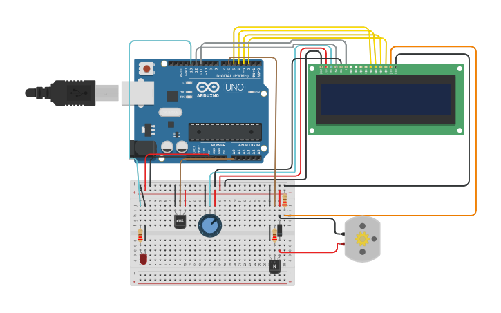 Circuit design Automatic Room Temperature Controller - Tinkercad
