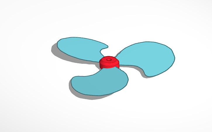 3D design fan blade for air cooler test in dc motor | Tinkercad