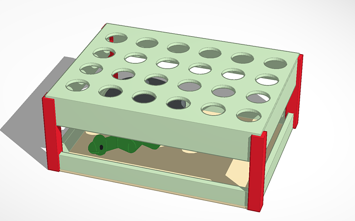 3D design Snake in a cage - Tinkercad