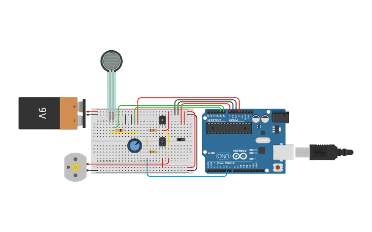 Circuit design DC Motor Controller (Potentiometer, Transistor, Force ...