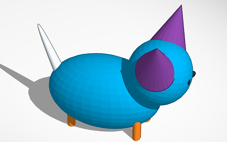 3D design cat - Tinkercad