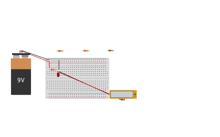 Circuit design Experimento 1 - Tinkercad