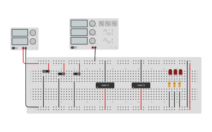 Circuit Design Asynchronous Counter Tinkercad