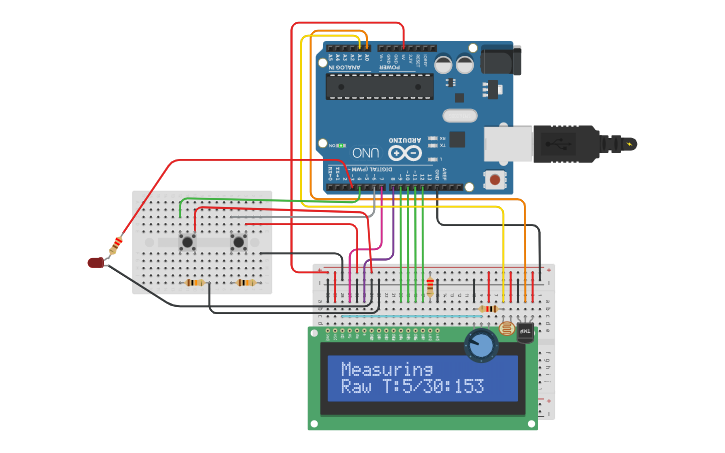 Circuit design Light and Temperature LCD + LED 5.nod. uzlabotais ...