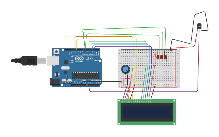 Circuit design Capteur temp intercooler | Tinkercad