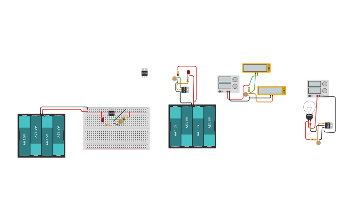 Circuit Design გარე განათება ტრანზისტორზე Tinkercad