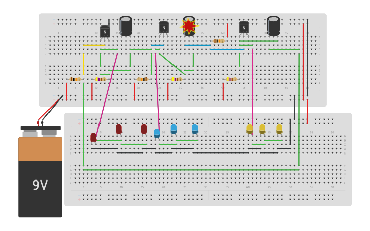 Circuit Design 3 Led Flasher Tinkercad