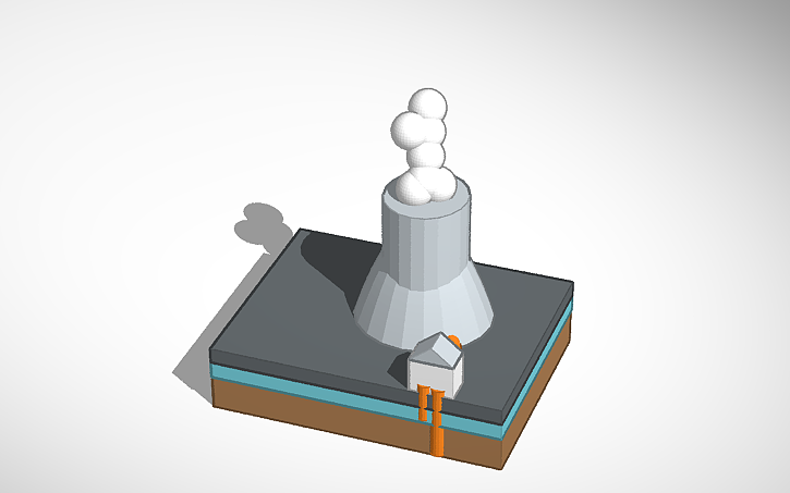 3D design geothermal energy - Tinkercad