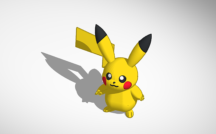 3D design Pikachu 2.0 - Tinkercad