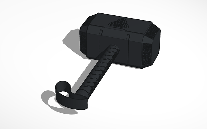 3D design Thor hammer - Tinkercad